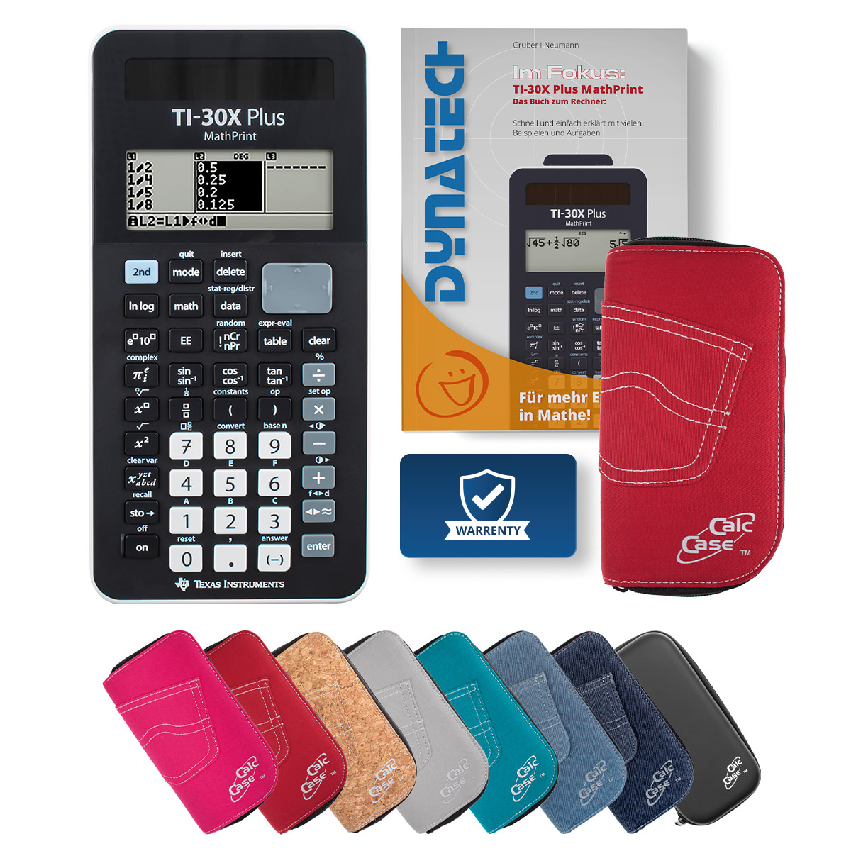TI-30X Plus MP Schulrechner mit Schutztasche rot und Fachbuch ab 38,99 ...